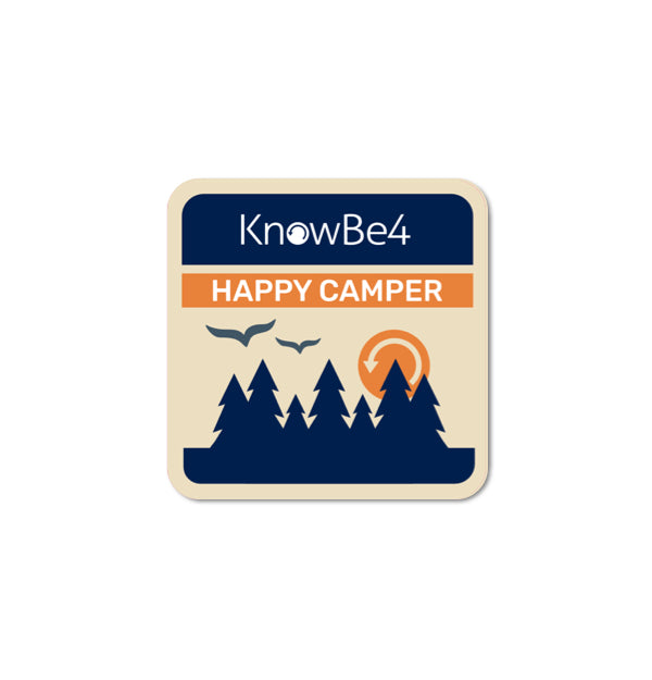 Knowbe4: Happy Camper Sticker